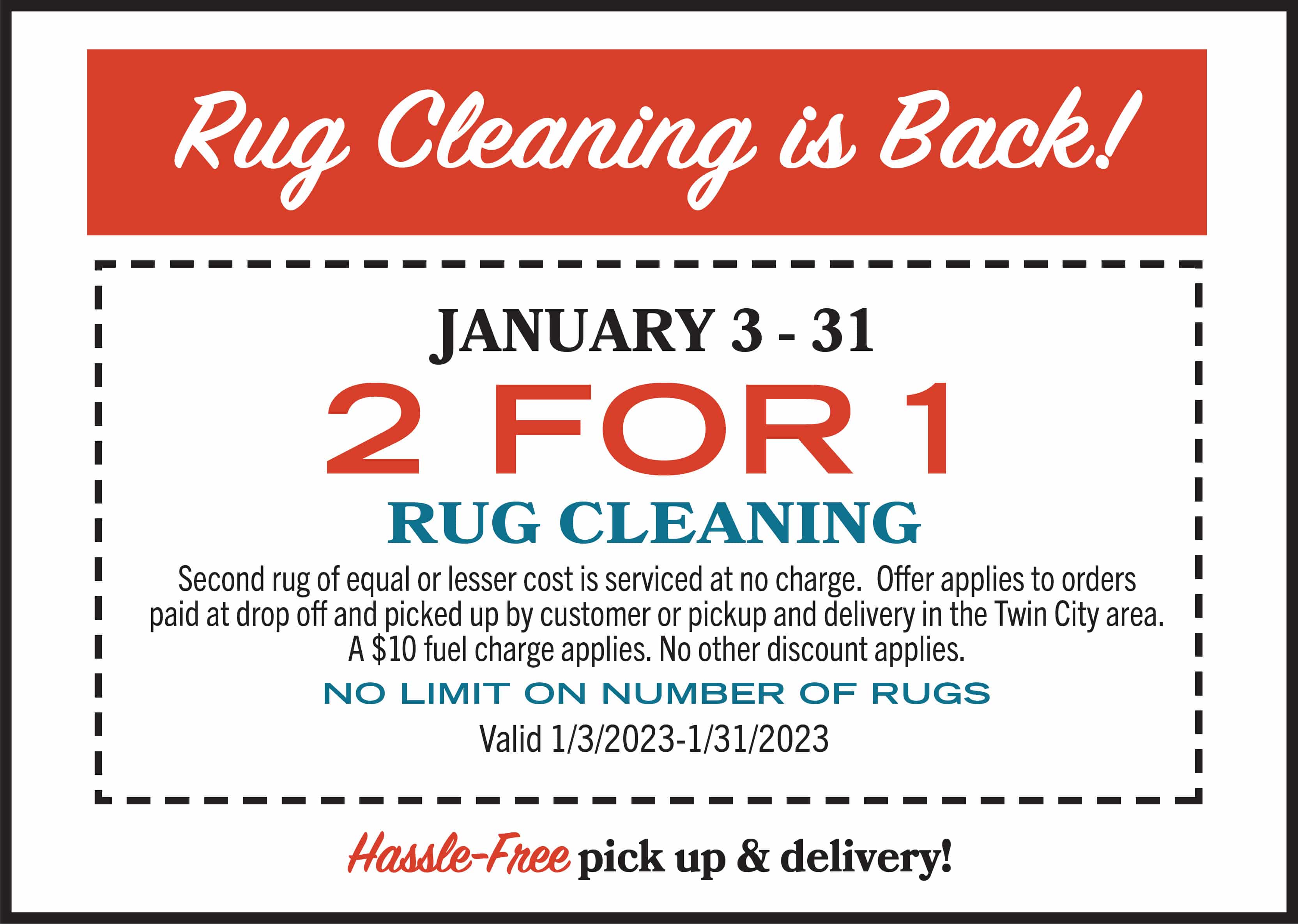 Current Promotions | American Rug Laundry | (612) 721-3333
