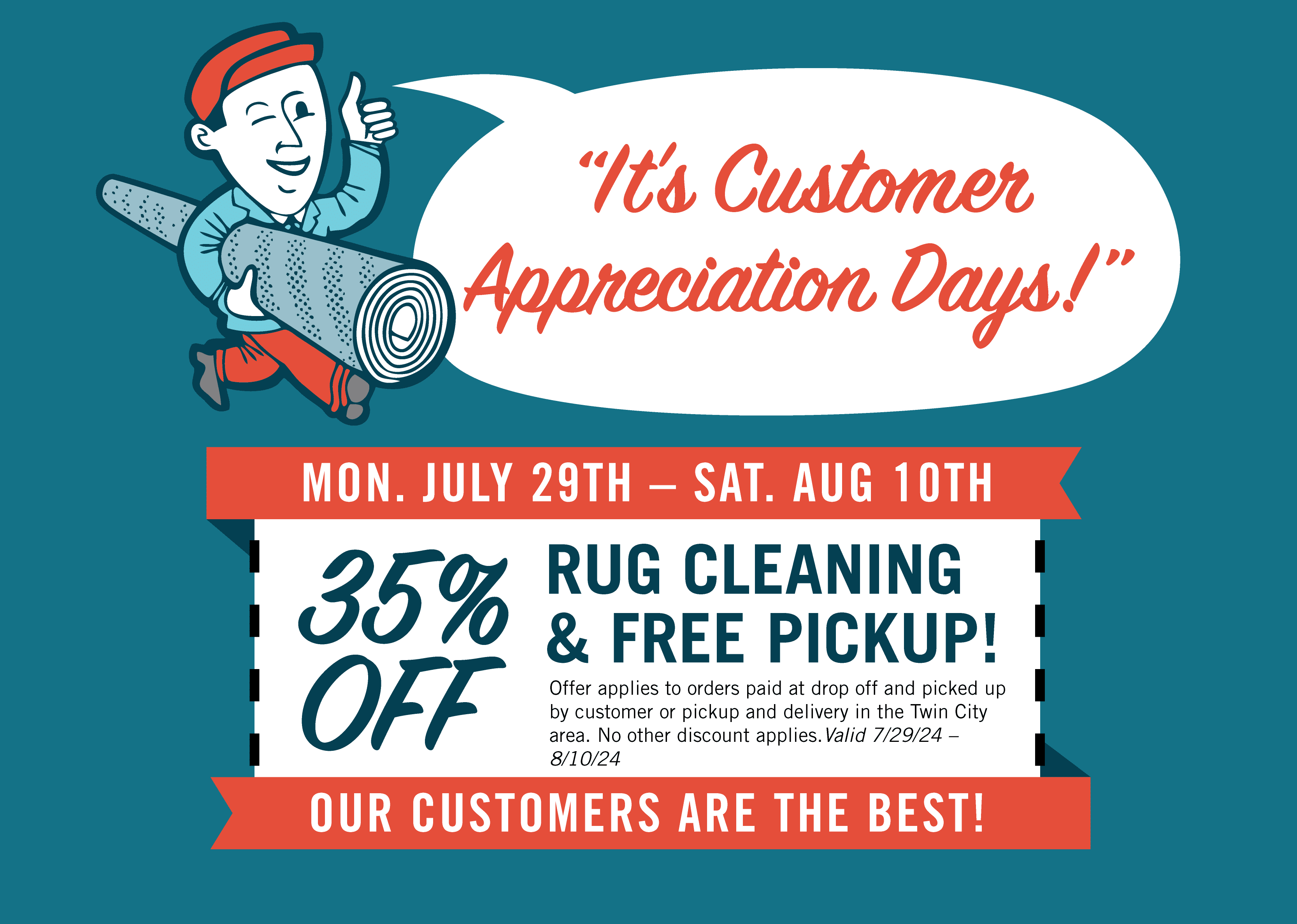 Current Promotions | American Rug Laundry | (612) 721-3333