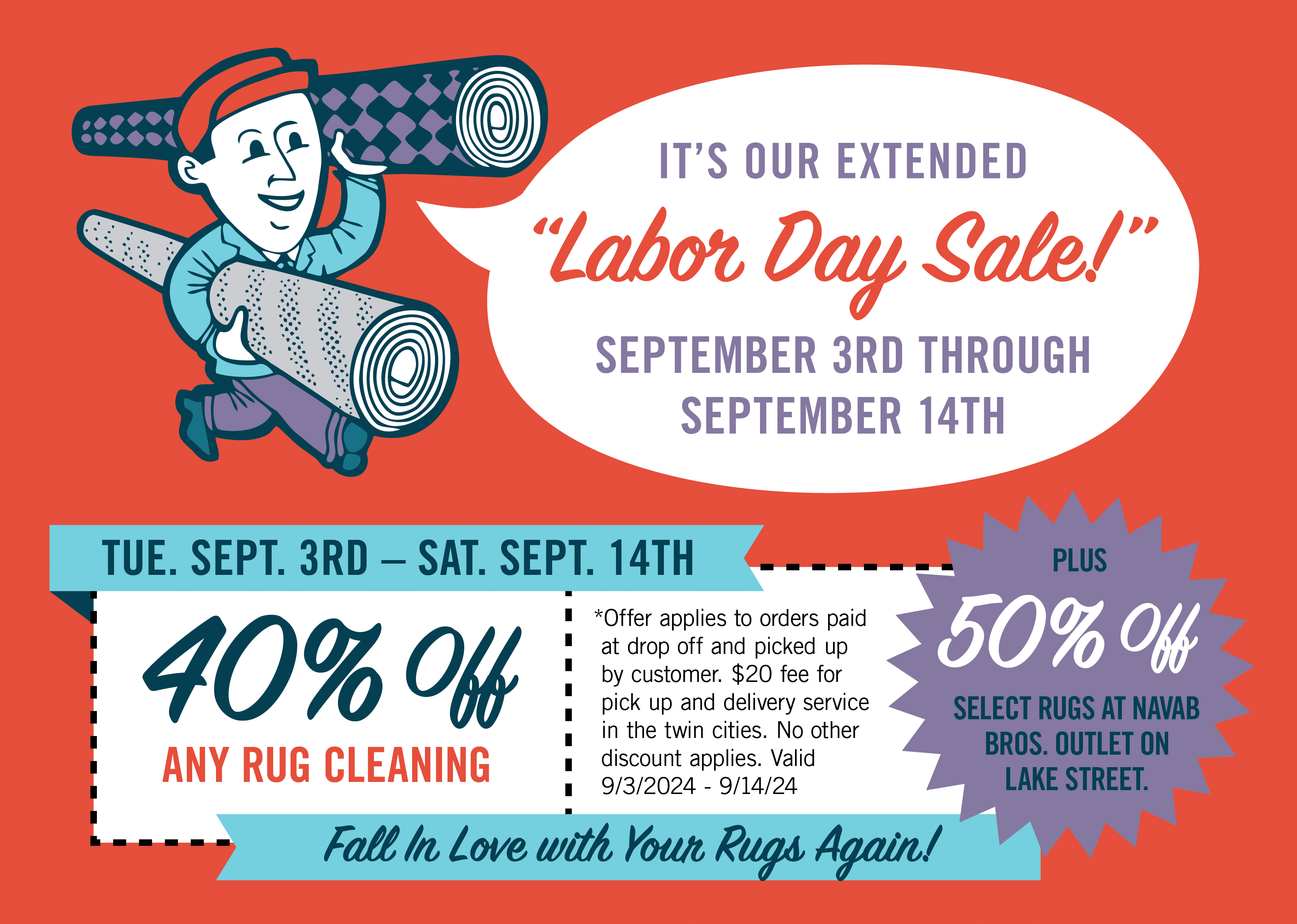 Current Promotions | American Rug Laundry | (612) 721-3333